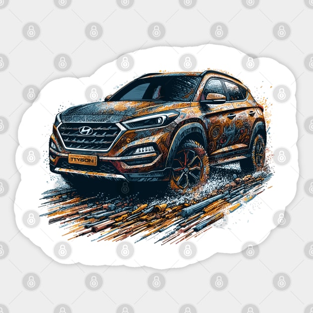 Hyundai Tucson - Hyundai - Sticker | TeePublic