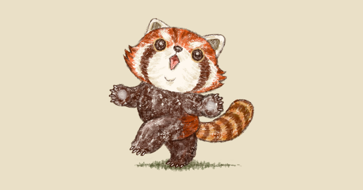 Dancing red panda - Panda - T-Shirt | TeePublic