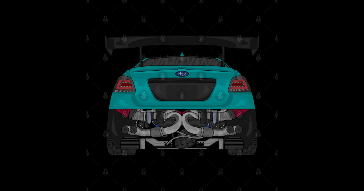 WRX REAR TEAL - Subaru Wrx Sti Jdm Wrx Mask - Pillow | TeePublic