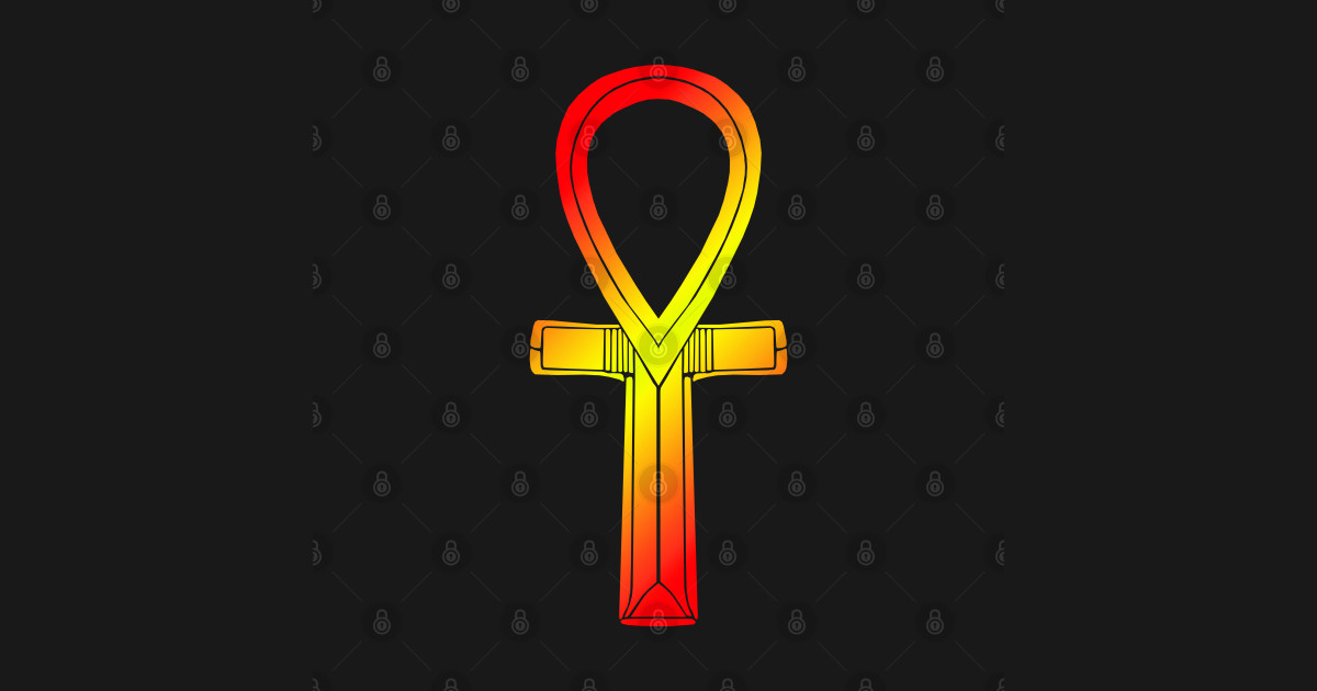 Ankh - Fire Gradient - Ankh - T-Shirt | TeePublic