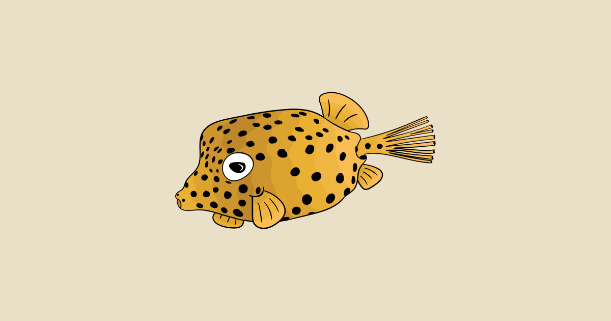 Yellow boxfish cartoon illustration - Yellow Boxfish Cartoon ...