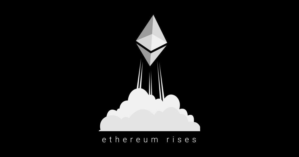 Ethereum rises - Ethereum - Sticker | TeePublic