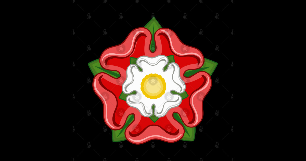 English Red Tudor Rose Heraldic Emblem Tudor Rose Sticker Teepublic