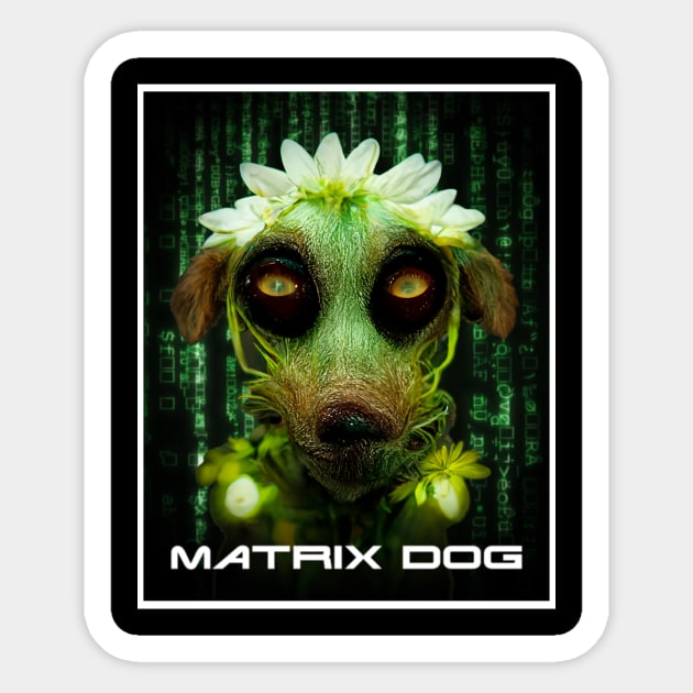 matrix dog - Matrix Dog - Sticker | TeePublic