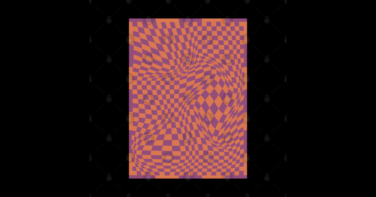 Checkerboard Pattern - Purple Orange - Checkerboard - T-Shirt | TeePublic