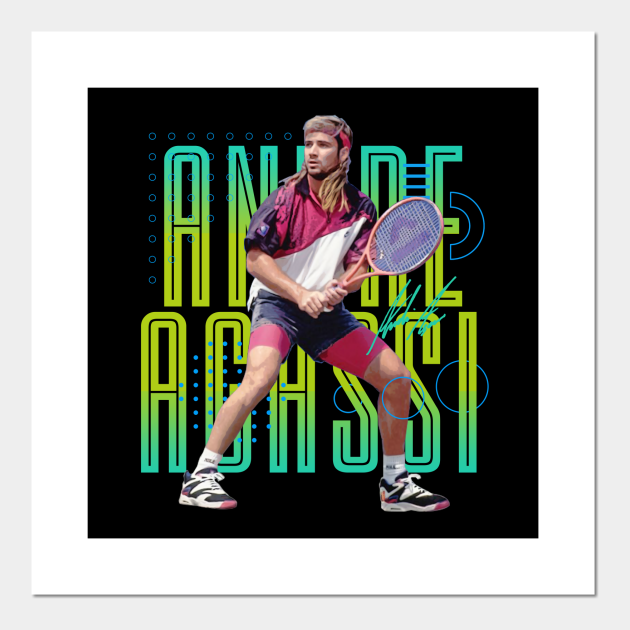 Andre Agassi 90's - Andre Agassi Tennis - Posters and Art Prints ...