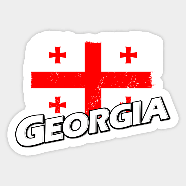 Georgia flag - Georgia - Sticker | TeePublic