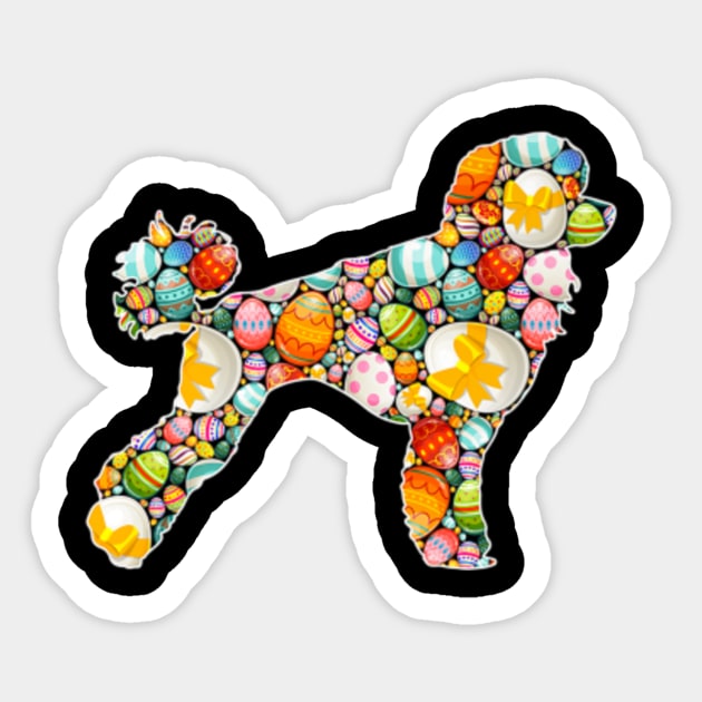 Easter Egg Poodle Dog Easter Day - Easter Egg Poodle - Sticker | TeePublic