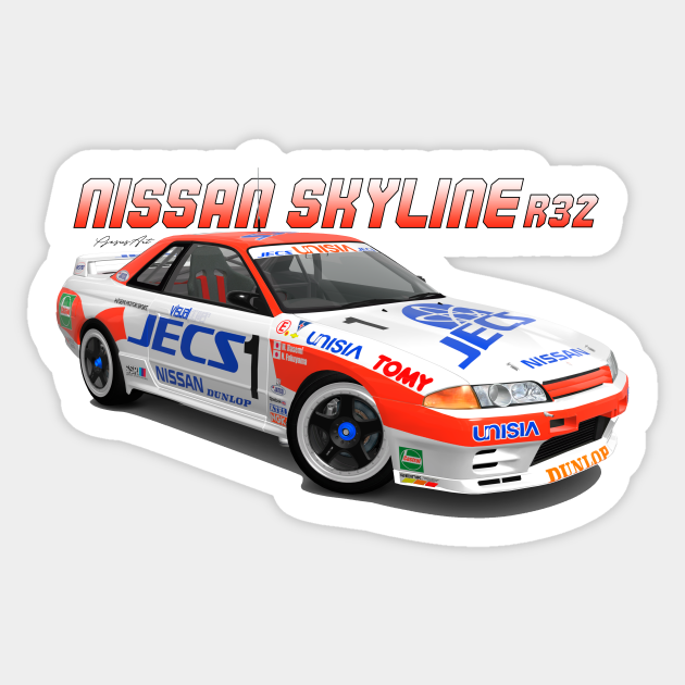 Nissan Skyline GT-R R32 - Skyline - Sticker | TeePublic