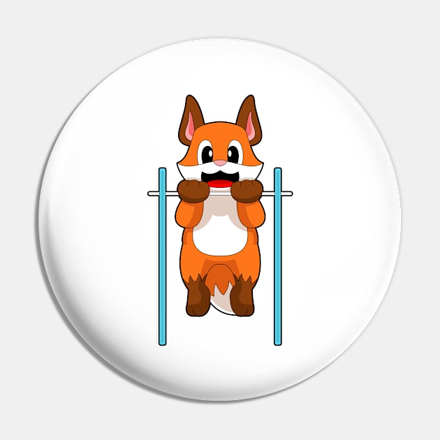 Fox Bodybuilder Pull ups Bodybuilding - Fox - Pin | TeePublic