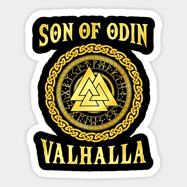 Son of Odin Valhalla - Gift - Sticker | TeePublic