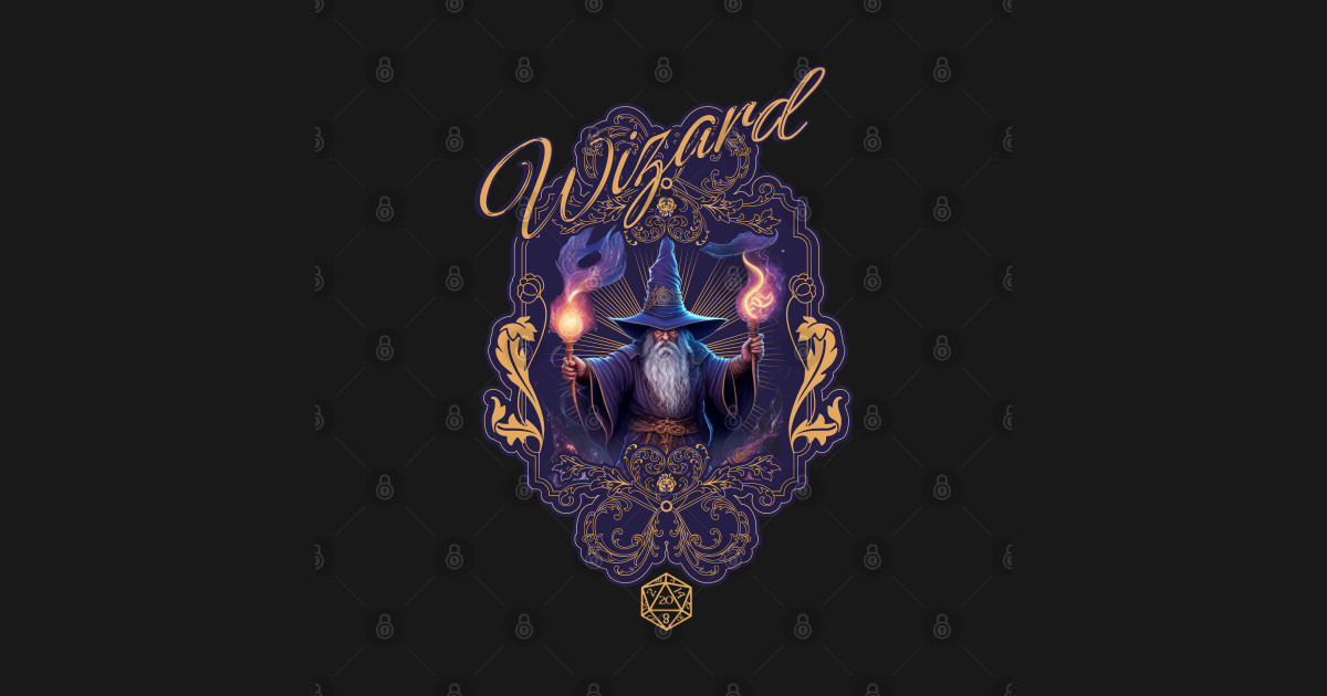 The Wizard - D20 Series - Wizard - T-Shirt | TeePublic