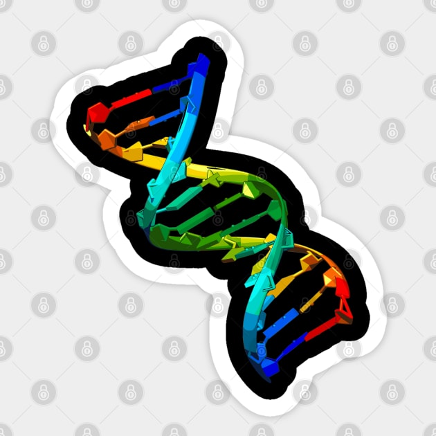 DNA Double Helix Biology - Dna - Sticker | TeePublic