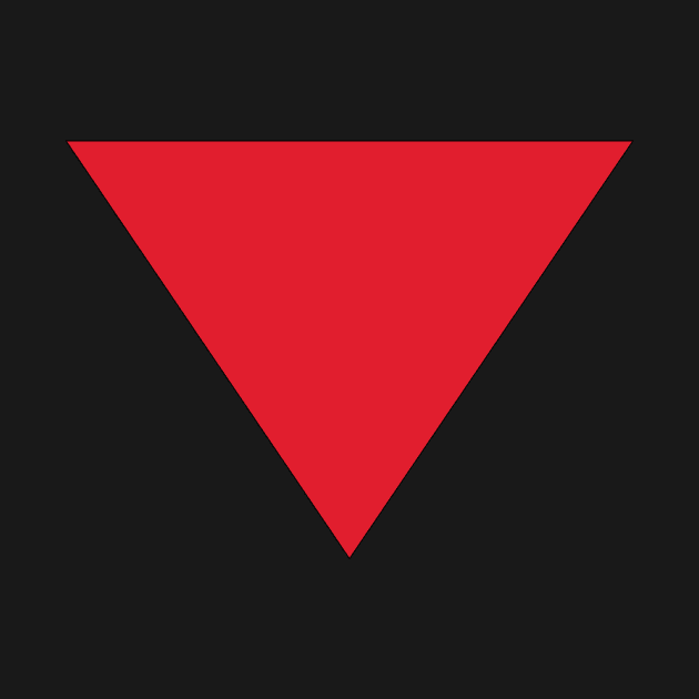 Inverted Red Triangle - Red Triangle - T-Shirt | TeePublic