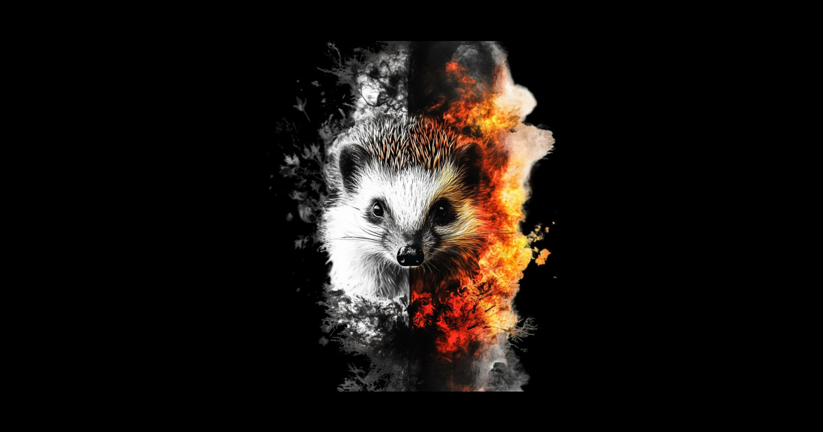 Fire Hedgehog - Hedgehog - Posters and Art Prints | TeePublic