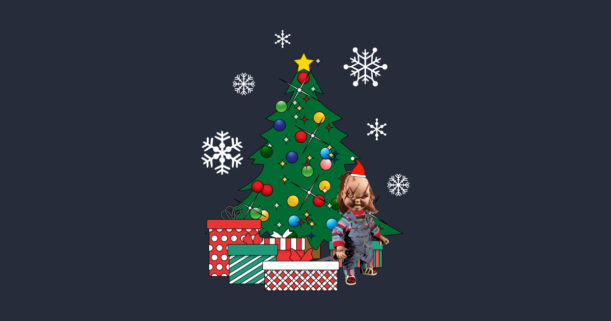 Chucky Around The Christmas Tree - Chucky - T-Shirt | TeePublic