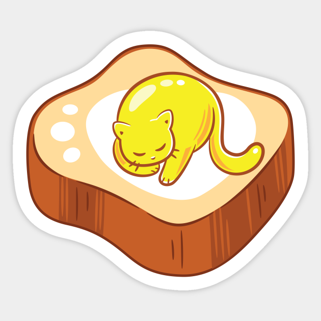 Cat Toast - Cat - Sticker | TeePublic