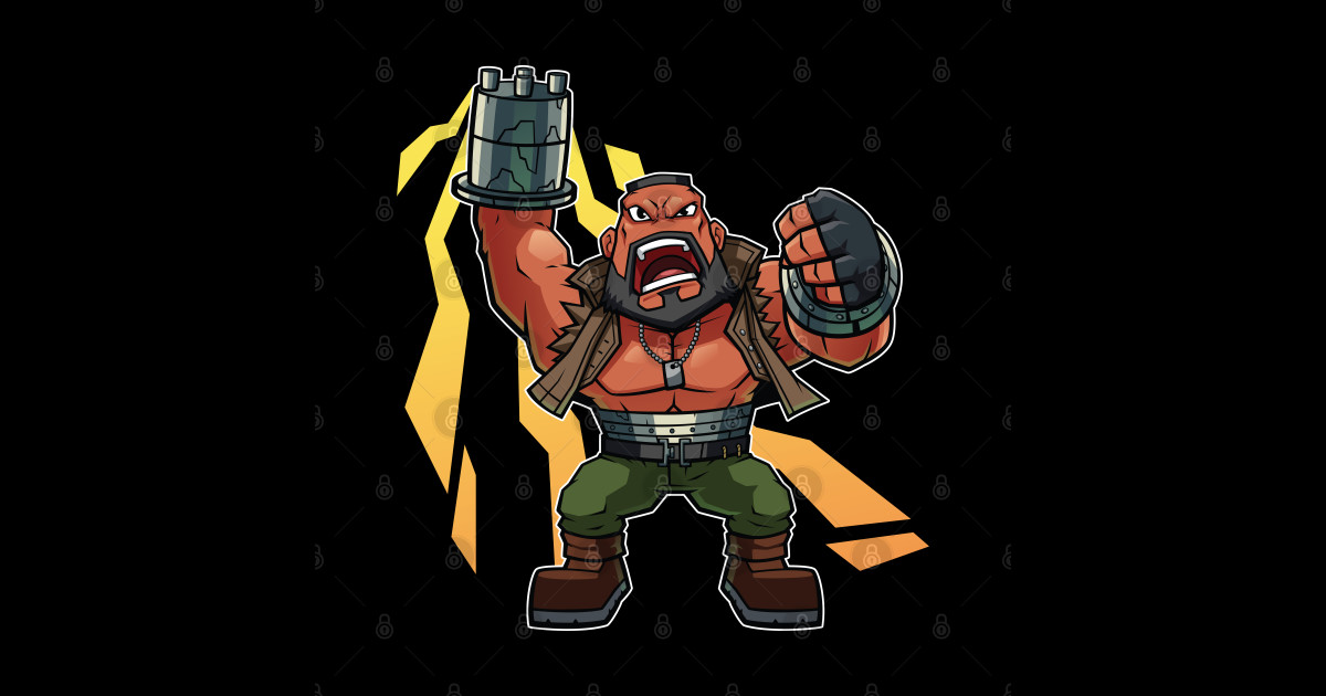 Barret Wallace Chibi - Barret Wallace - Sticker | TeePublic