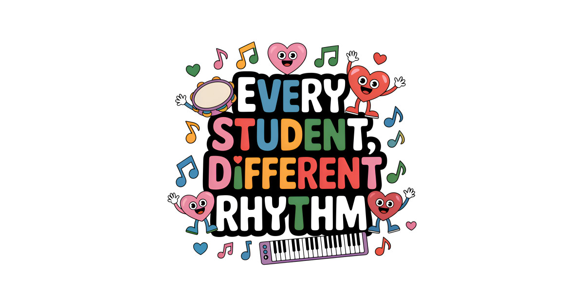 Every Student Different Rhythm Teacher - Student Teacher - T-Shirt ...