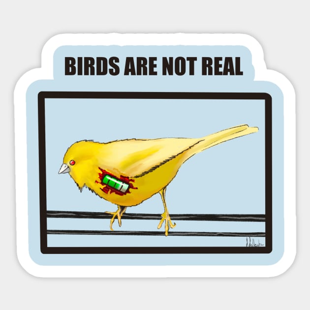 Birds Are Not Real - Birds - Sticker | TeePublic