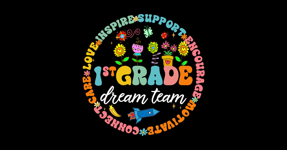 First Grade Dream Team Back To School Tour Teacher Flower - First Grade ...