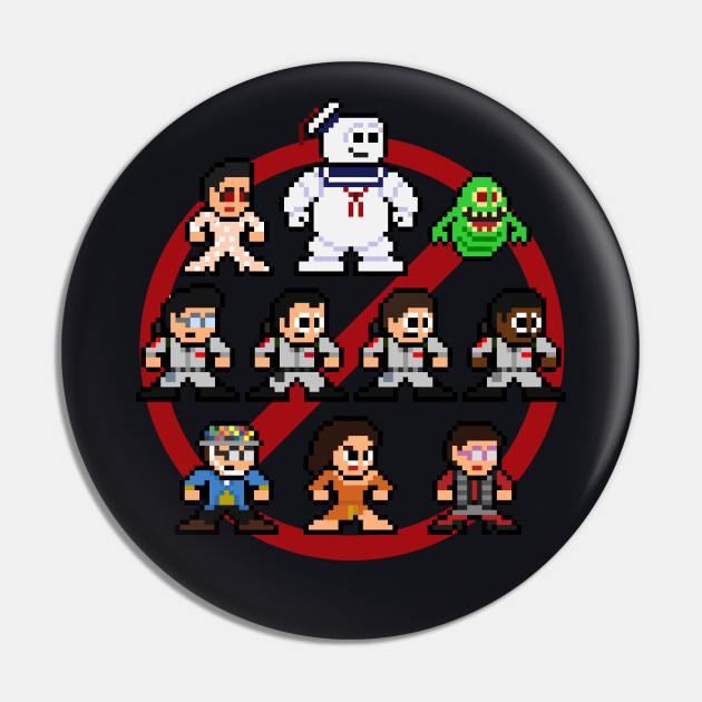 Ghostbusters 8bit Pixel Art - Ghostbusters - Pin | TeePublic