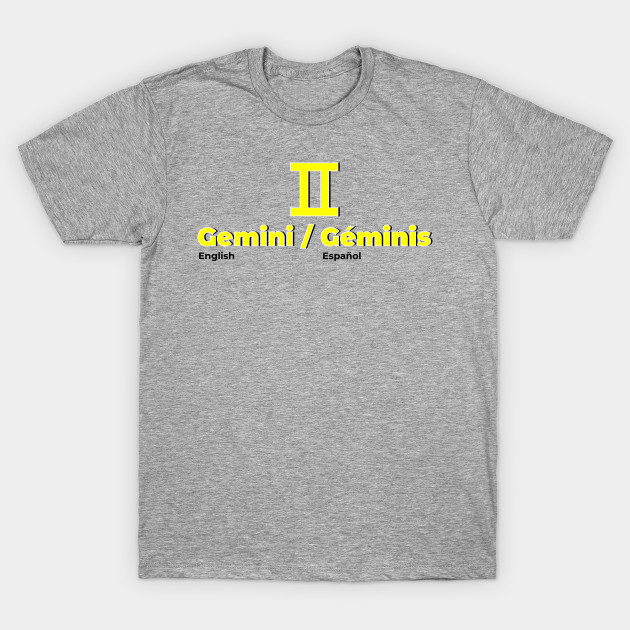 Gemini Power Color- Yellow - Gemini - T-Shirt | TeePublic