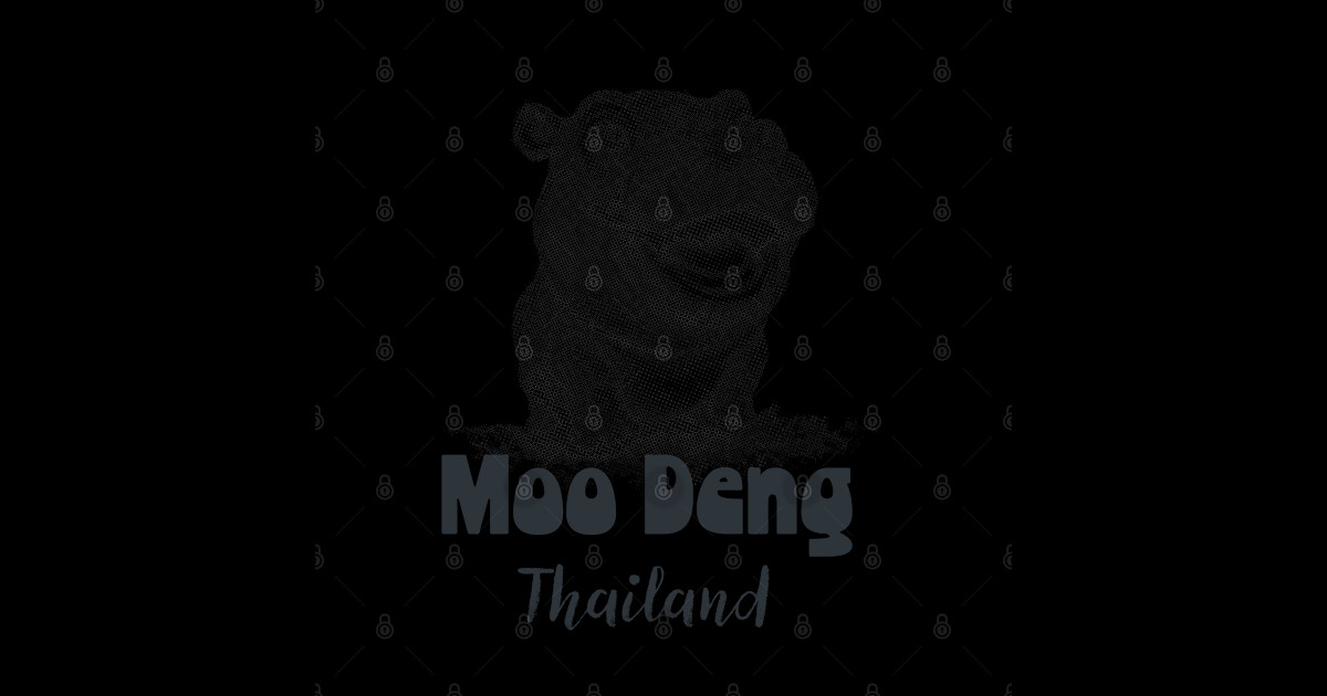Moo Deng BW - Moo Deng - Sticker | TeePublic