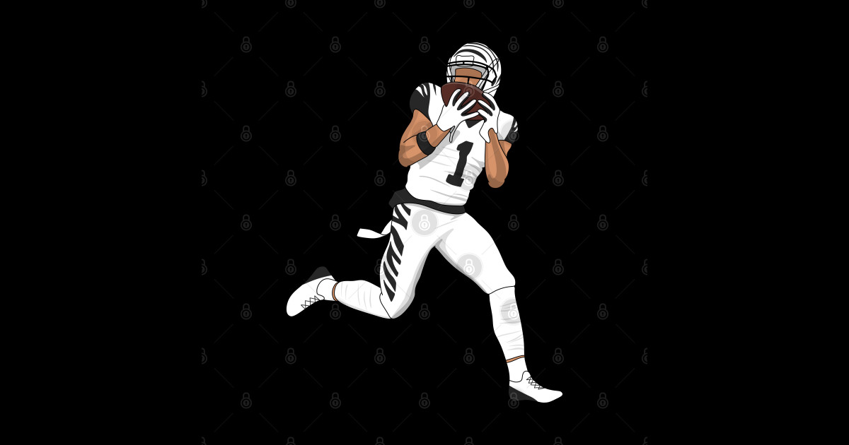 chase in white - Jamarr Chase - Sticker | TeePublic