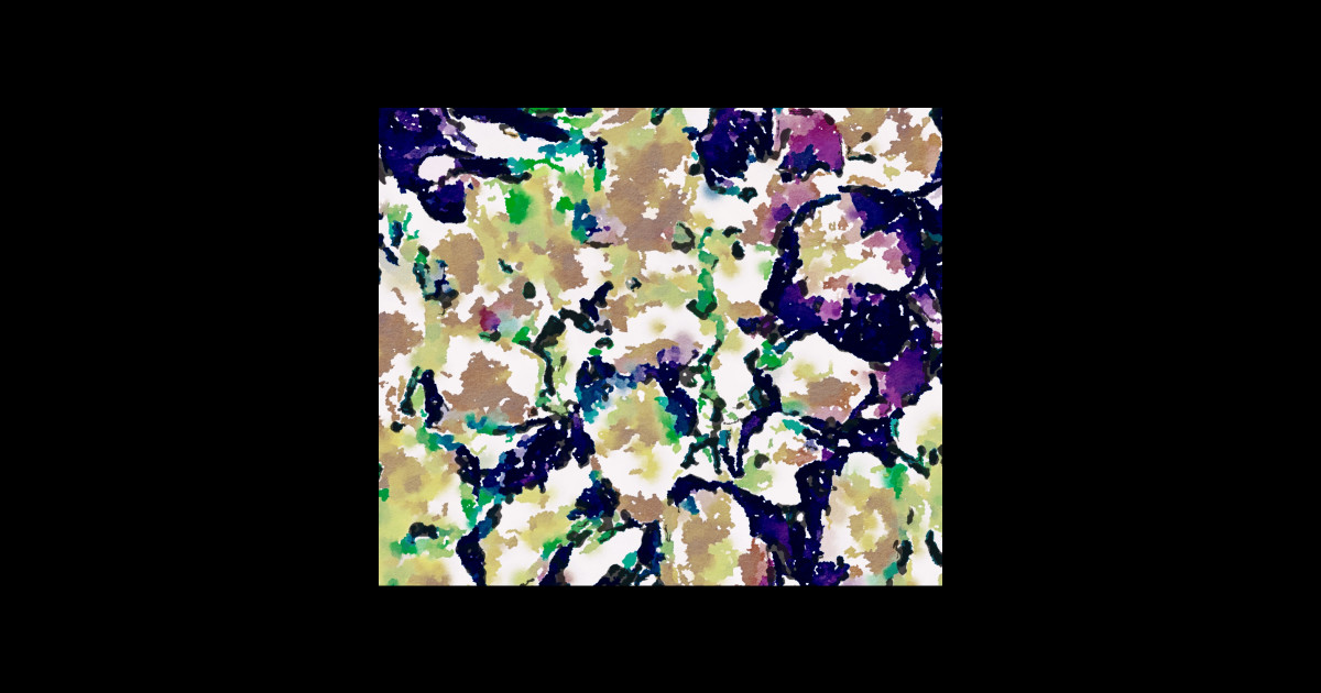 Splashy abstract floral print - Colorful - Sticker | TeePublic