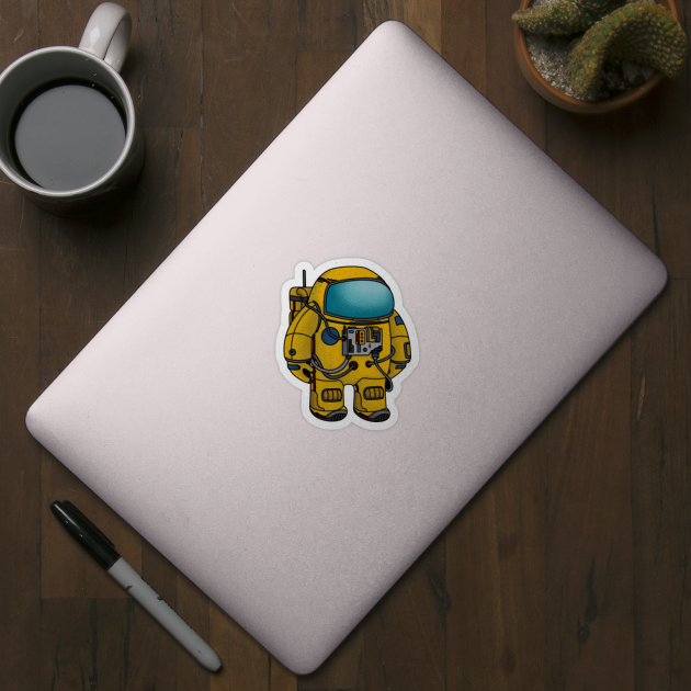 Among Us Yellow Crewmate - Among Us - Sticker | TeePublic