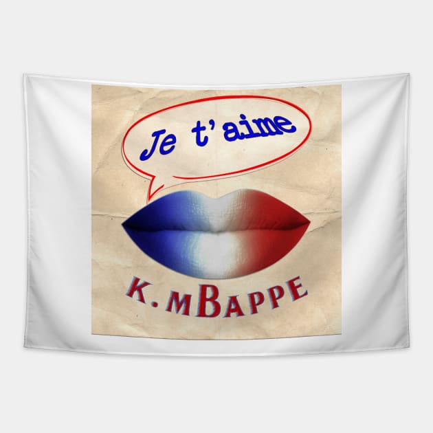 FRENCH KISS JETAIME KYLIAN MBAPPE - Mbappe - Tapestry | TeePublic