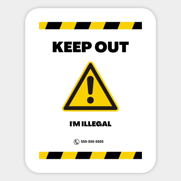 Human Warning Sign - Sign - Sticker | TeePublic
