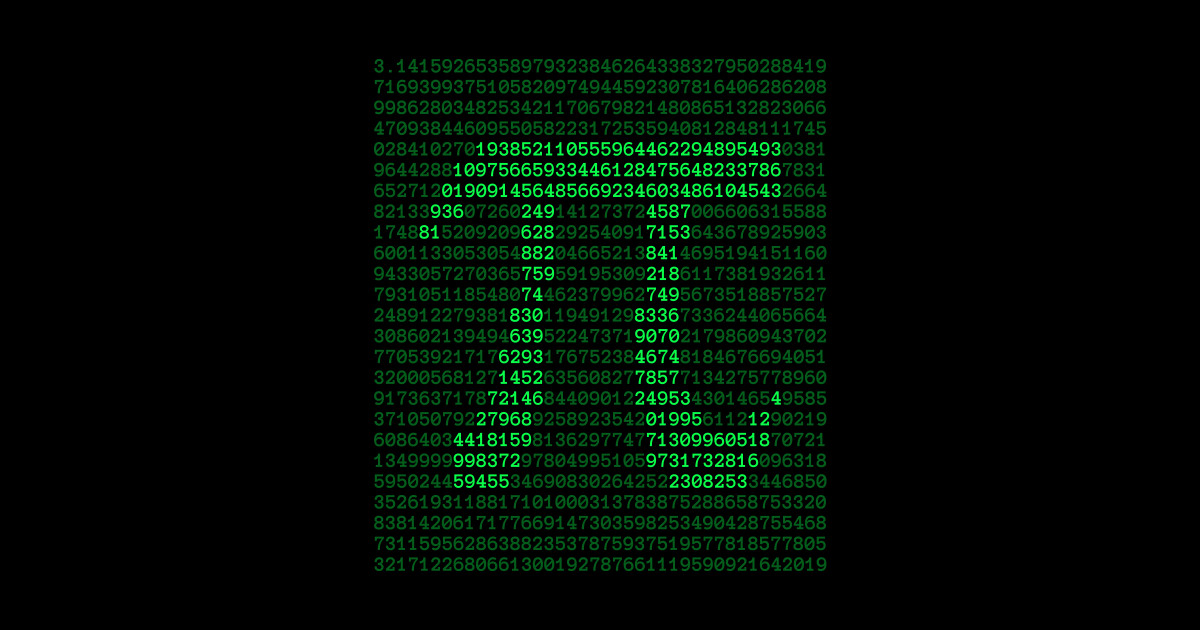 Math Pi Symbol and Digits - Irrational number - Pi Day - Posters and ...