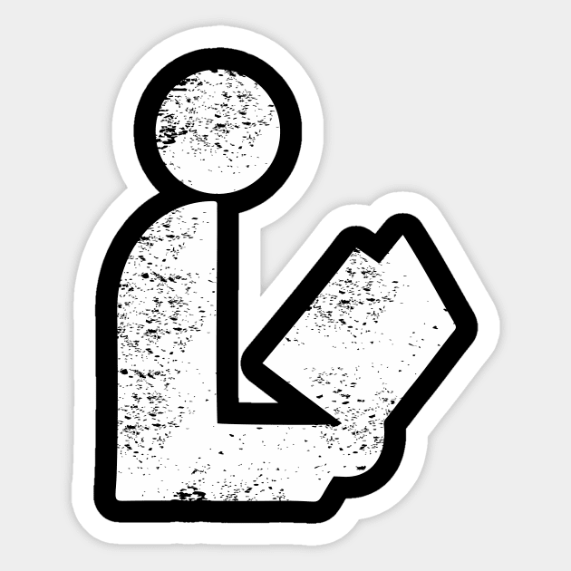 National Library Retro Symbol - National Library Symbol - Sticker ...