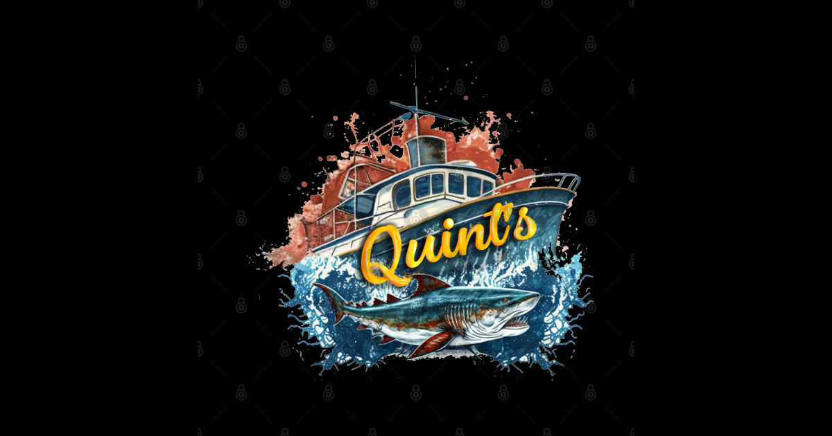 quints shark fishing - Quints Shark Fishing - Sticker | TeePublic
