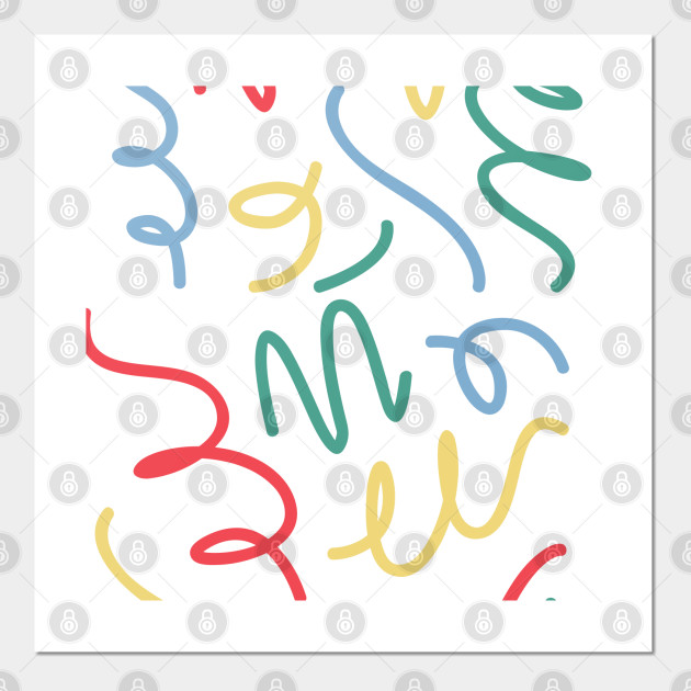 Swish Shapes Abstract Pattern - Swish Shapes Abstract Pattern - Posters ...