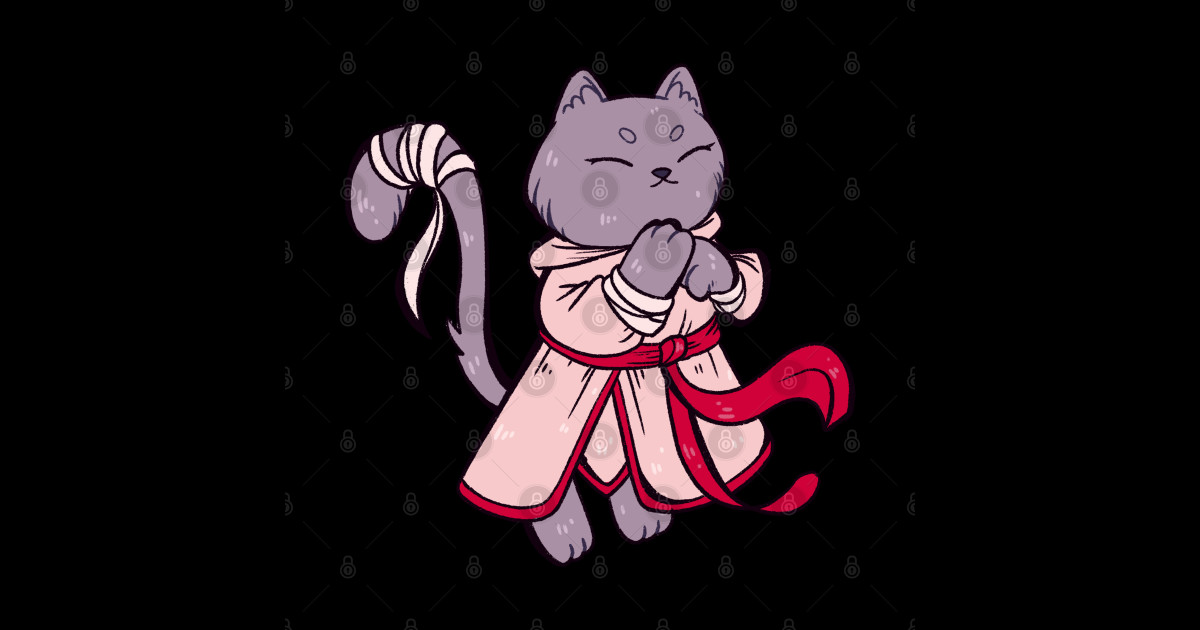 DnD Cats - Monk - Dnd - Sticker | TeePublic