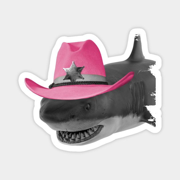 Shark Wearing Pink Cowboy Hat Cowgirl - Shark Wearing Pink Cowboy Hat ...