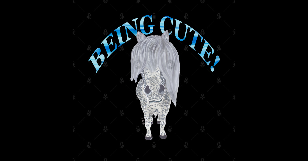 FALABELLA HORSE BEING CUTE - Falabella Horse - Sticker | TeePublic