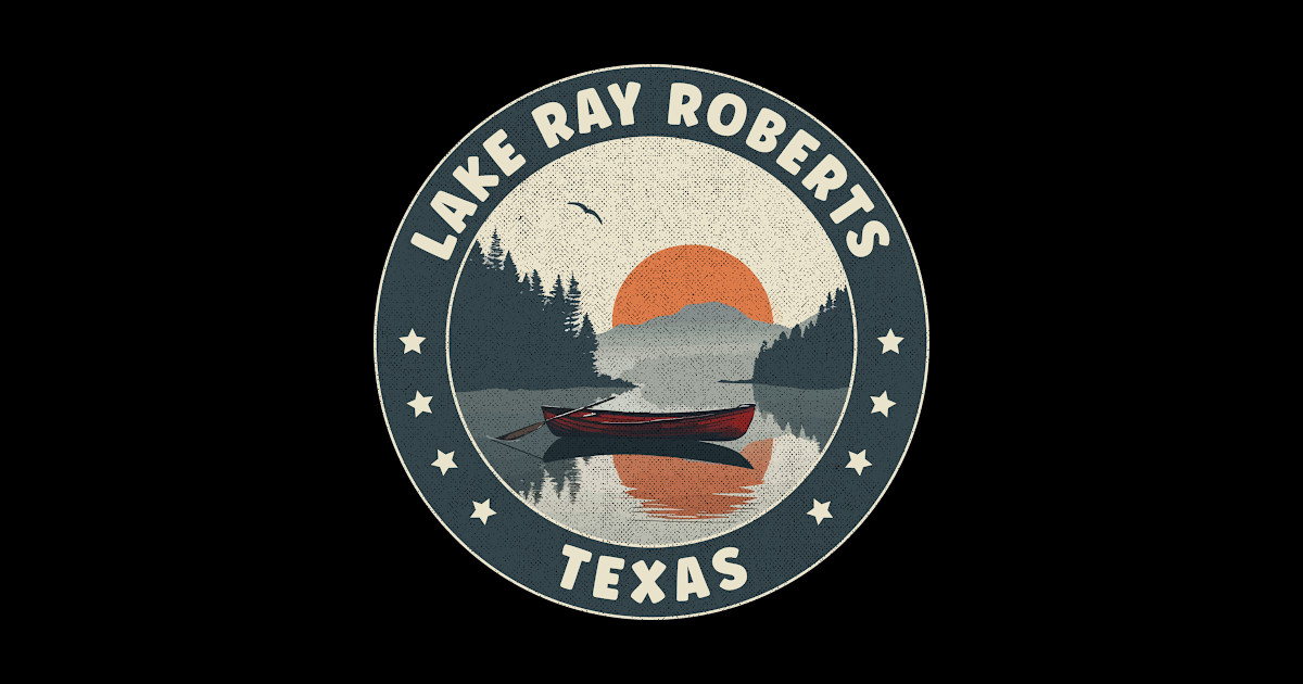Lake Ray Roberts Texas Sunset - Lake Ray Roberts - Sticker | TeePublic