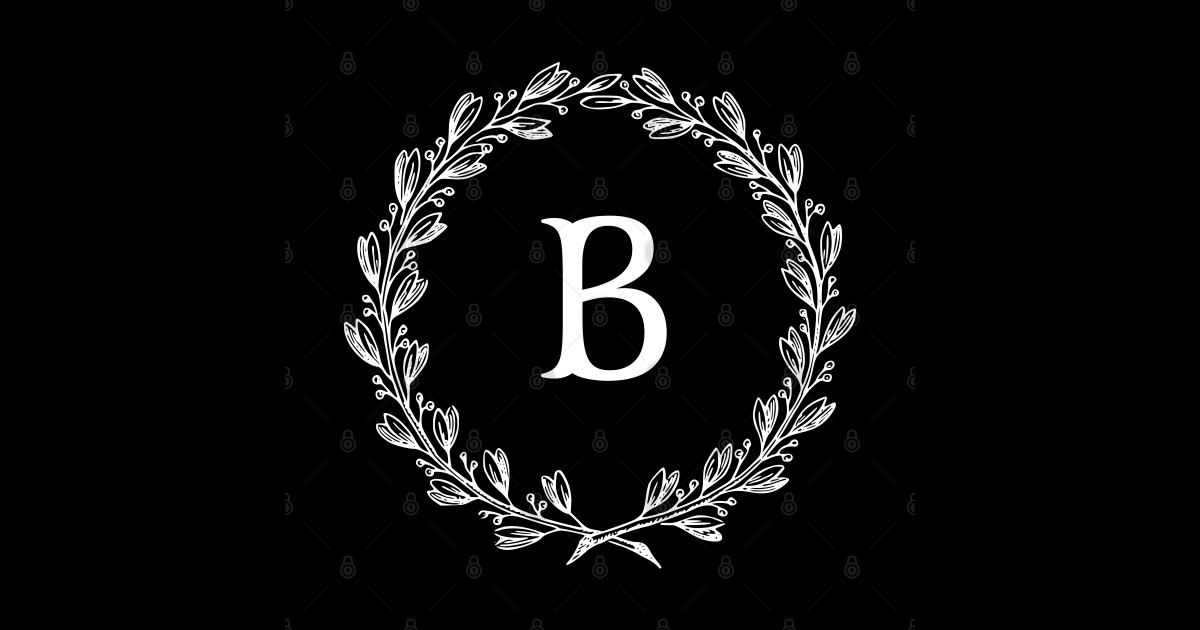 Beautiful Letter B Alphabet Initial Monogram Wreath - Farmhouse ...
