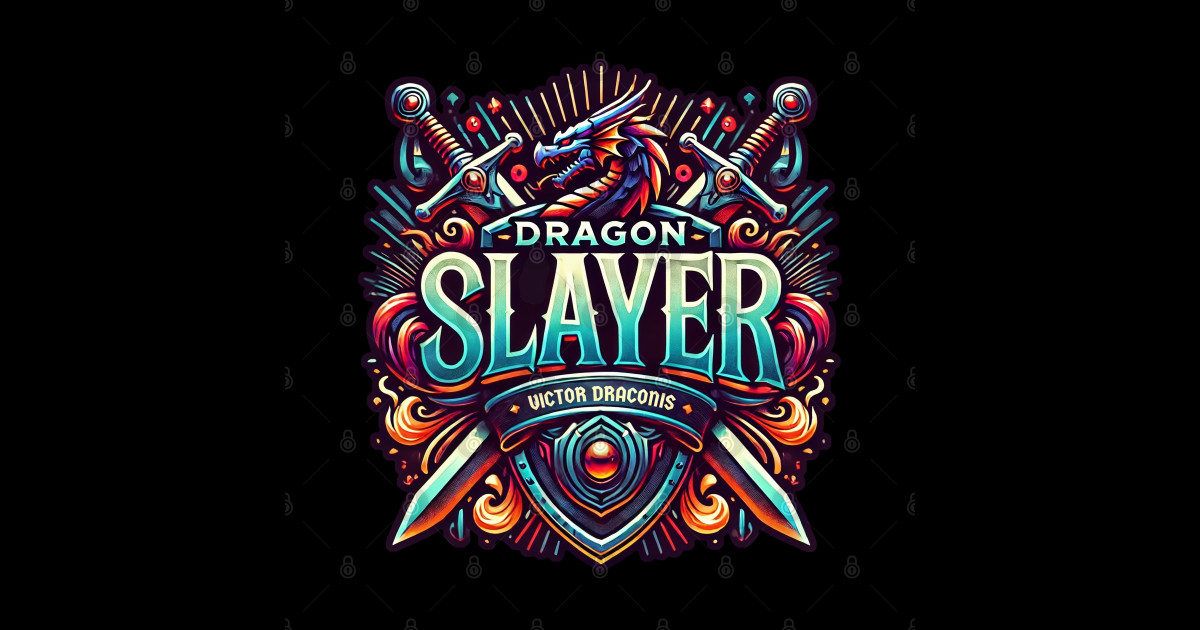 Dragon Slayer - Epic Medieval Fantasy Warrior - Dragon Slayer - Posters ...