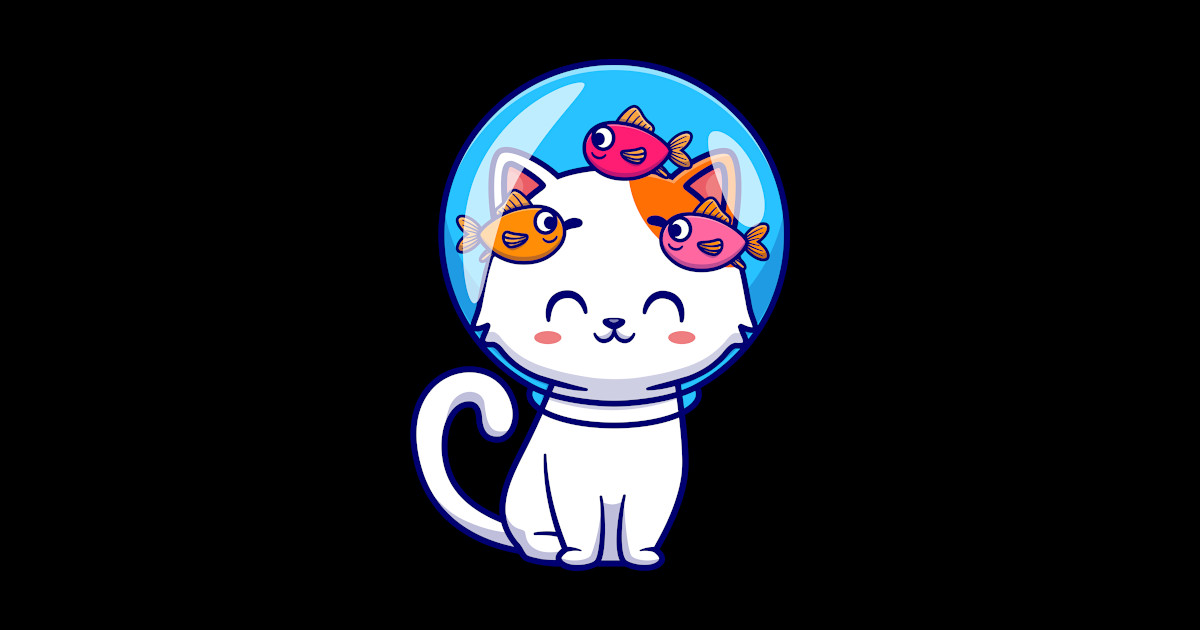 Cute Cat Wearing Fishbowl Helmet Cartoon - Cute Cat Wearing Fishbowl ...