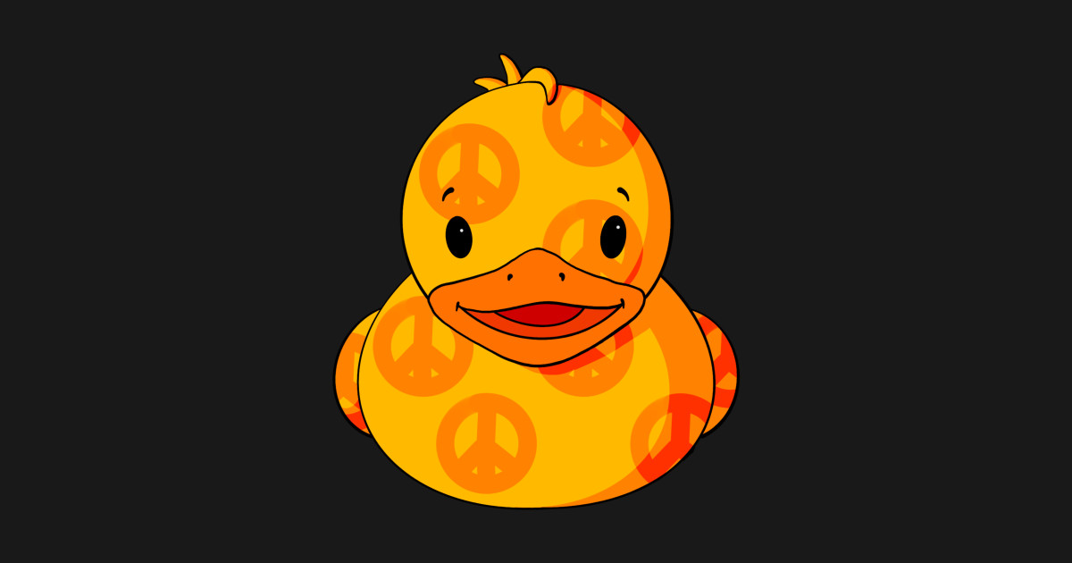 Peace Sign Pattern Rubber Duck - Peace Sign Pattern - T-Shirt | TeePublic
