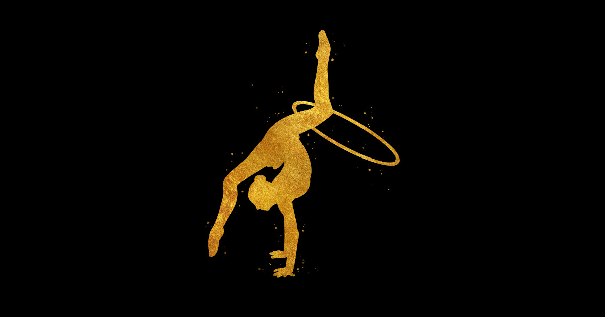 Rhythmic gymnastics hoop Gold - Rhythmic Gymnastics - Sticker | TeePublic