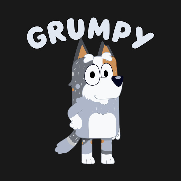 Vintage Grumpy Bluey Cartoon - Bluey - T-Shirt | TeePublic