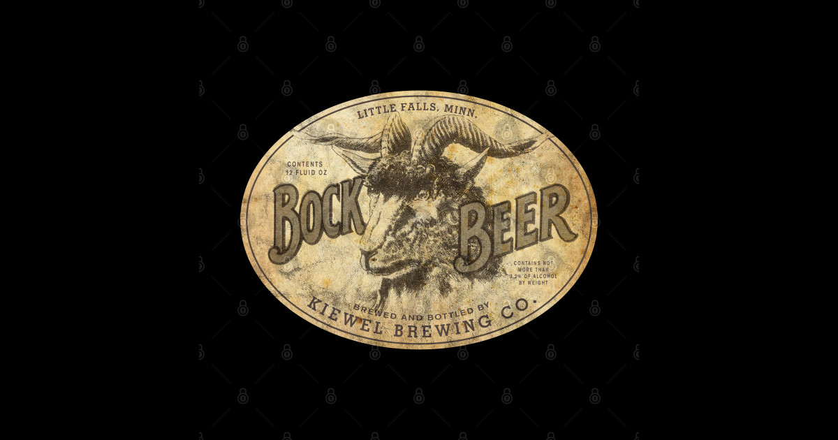 Vintage Bock Beer Label - Beer Labels - Sticker | TeePublic