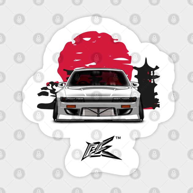 nissan silvia s13 white - Silvia S13 - Sticker | TeePublic