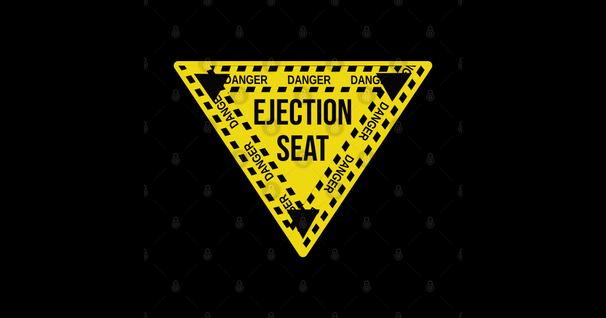 Ejection Seat Danger Triangle Military Warning Fighter Jet Aircraft ...